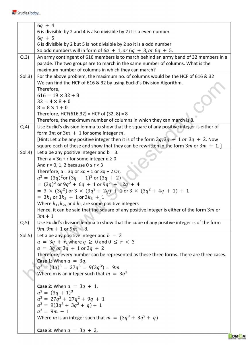 Ncert Solutions Class 10 Mathematics Chapter 1 Real Numbers